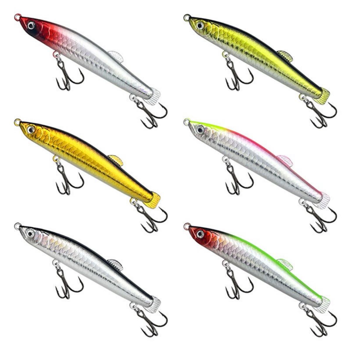 Yahoo!オークション - No.176 シンキングミノー 6色セット 12g 中心移...