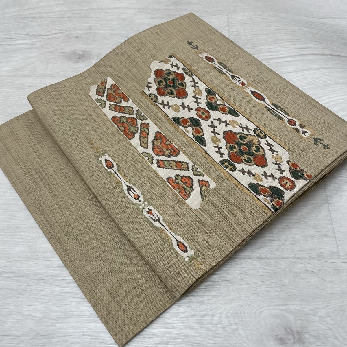 Yahoo!オークション - 名古屋帯 可愛い織出し 九寸 正絹 着物 W-8052