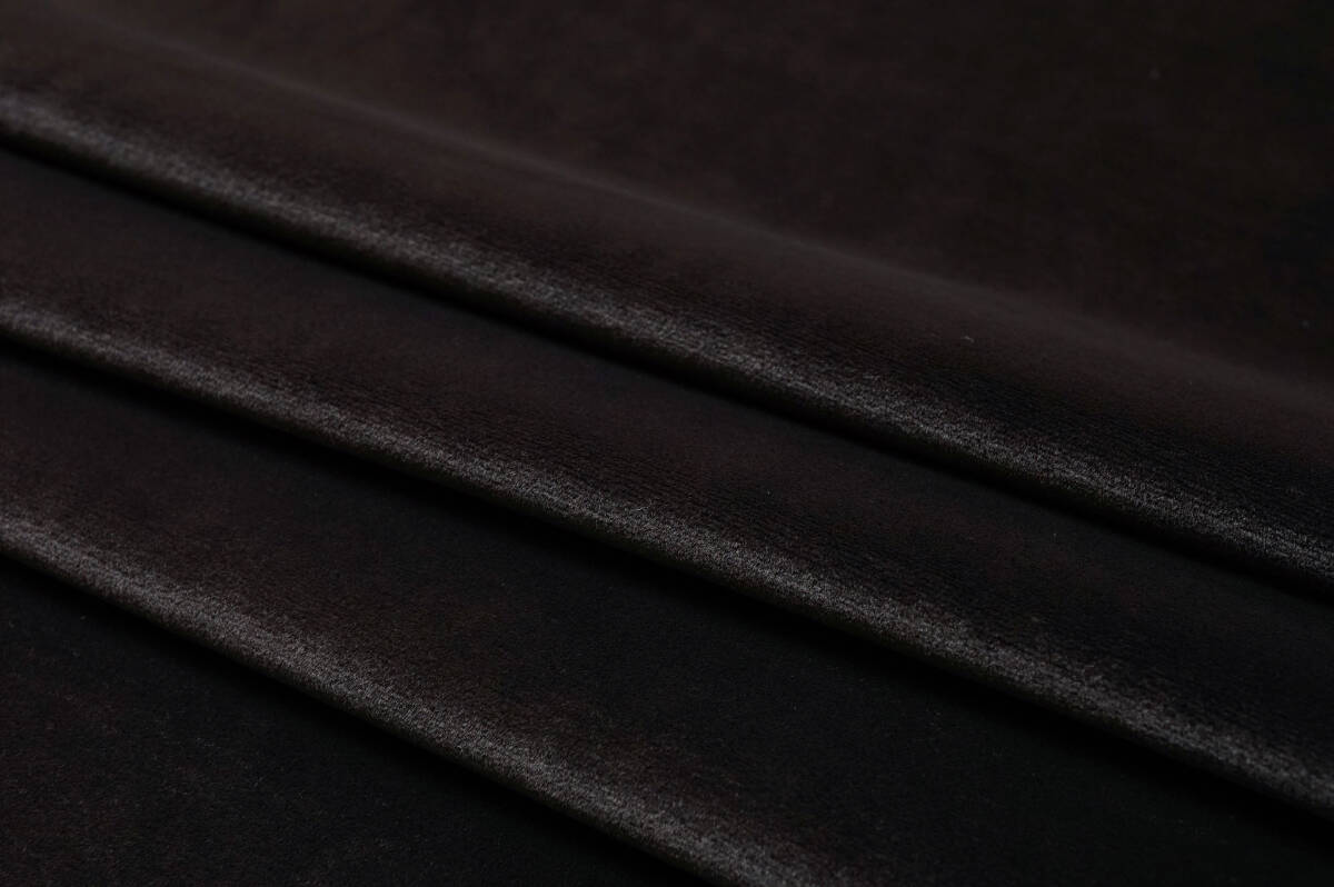 Yahoo!オークション - ストレッチベロアニット ダークブラウン 中厚地...