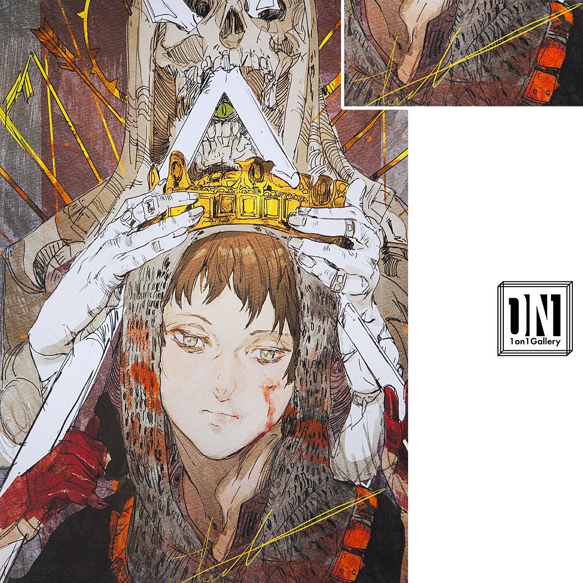 Yahoo!オークション - 【1on1】真作 木野花ヒランコ 『紡ぐ』 ジグレー...