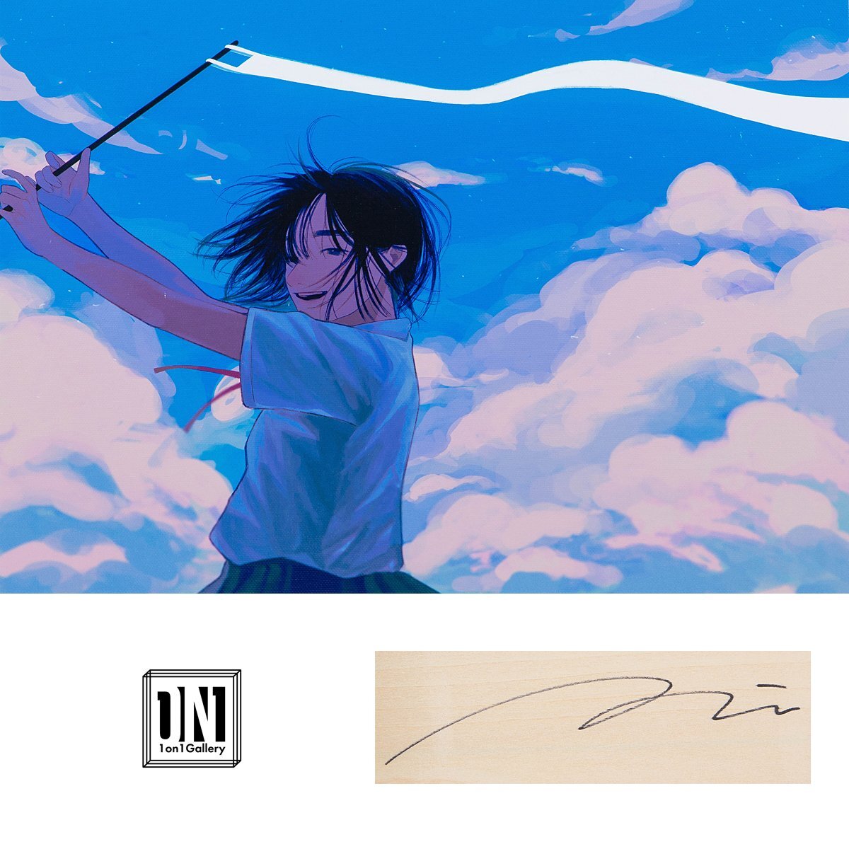 Yahoo!オークション - 【1on1】真作 おと 『白旗』 ジグレー キャンバ...