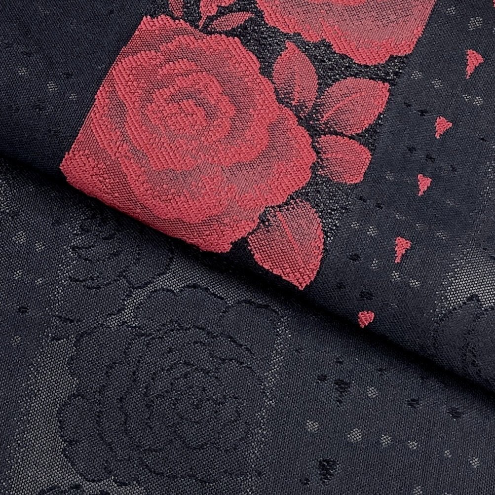 Yahoo!オークション - 着物月花 吉村織物 平野屋利七 薔薇 黒猫 袋帯 ...