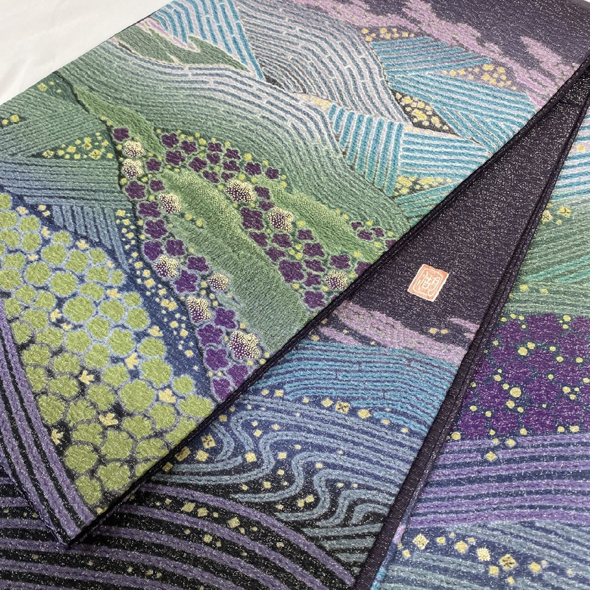 Yahoo!オークション - 着物月花 滝泰 おぼろ染 襲ね絞り 相良刺繍 銀通...