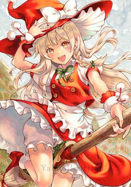 Yahoo!オークション - 同人手描きイラスト/魔理沙/クリスマス/東方/A4...