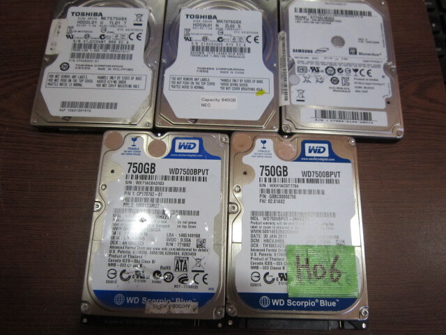 Yahoo!オークション - H06 HDD 750GB 5個セット