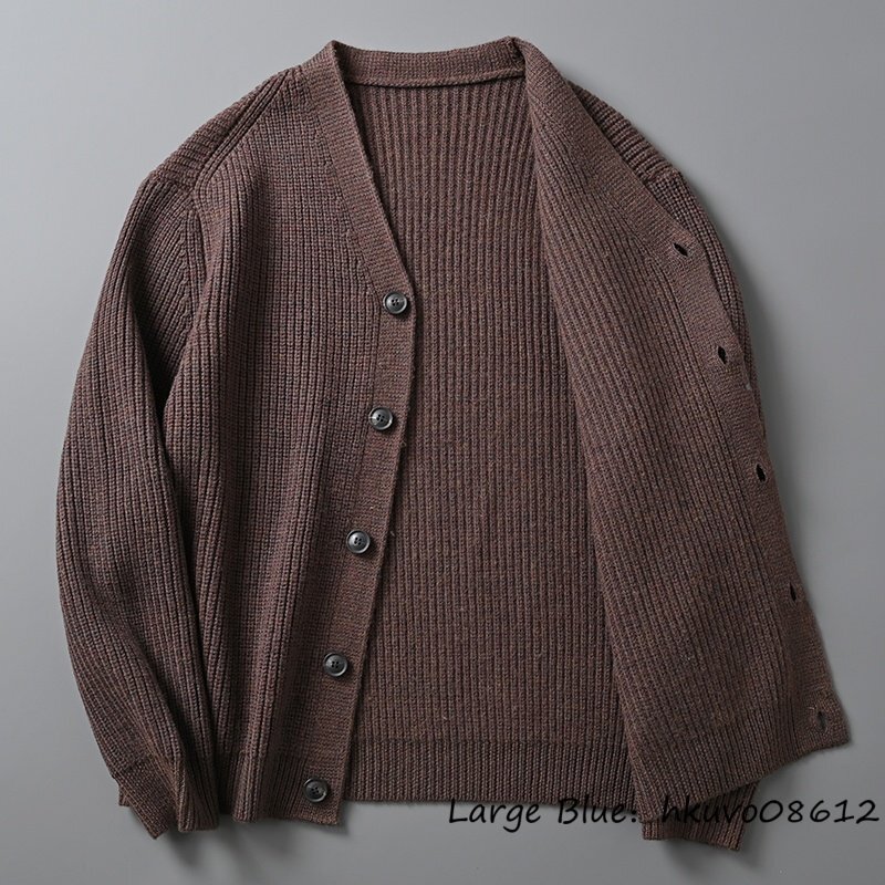 Yahoo!オークション - 秋冬新品 メンズ カーディガン カシミヤウール混...