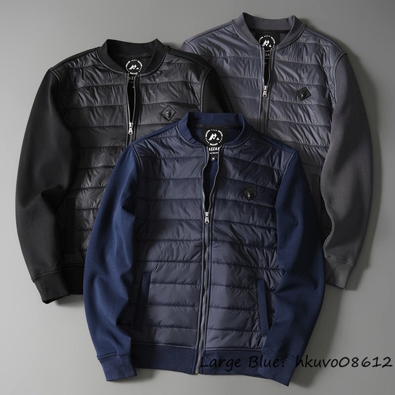 Yahoo!オークション - 上質 メンズ ダウンジャケット 切替 スタンドカ...