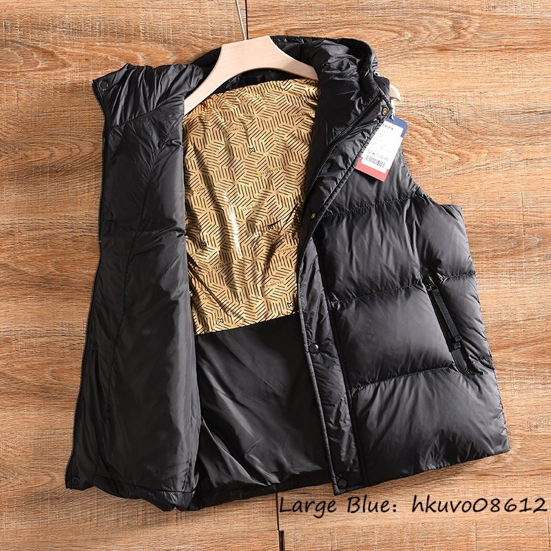 Yahoo!オークション - 高品質 メンズ ダウンベスト フード付き 秋冬 防...