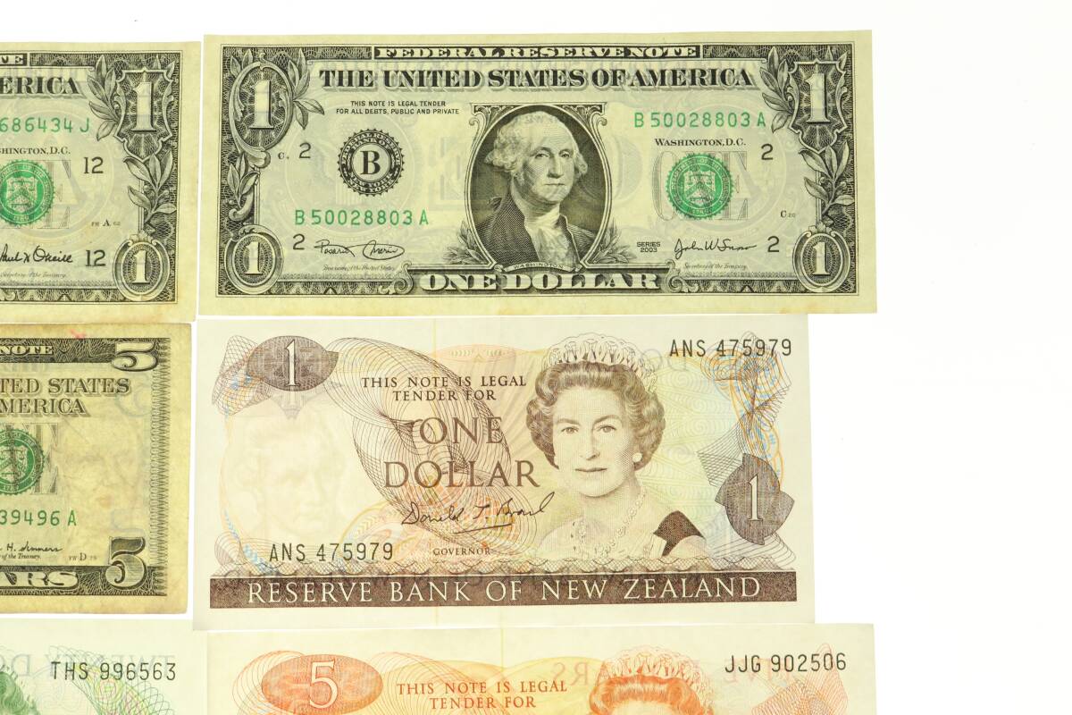 Yahoo!オークション - TICU7-91-45 アメリカ ニュージーランド 1ドル 5...