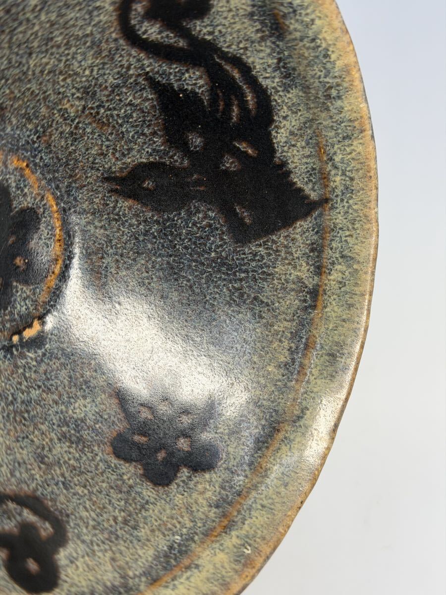 【樂淘letao】日本代購代標第一品牌－宋時代 吉州窯 鳳紋茶碗 茶盞 天目茶碗 茶道具 唐物 中国美術 a11222