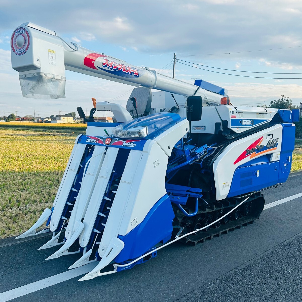 Yahoo!オークション - イセキコンバインHFG 447G 47馬力 使用時間365 4...