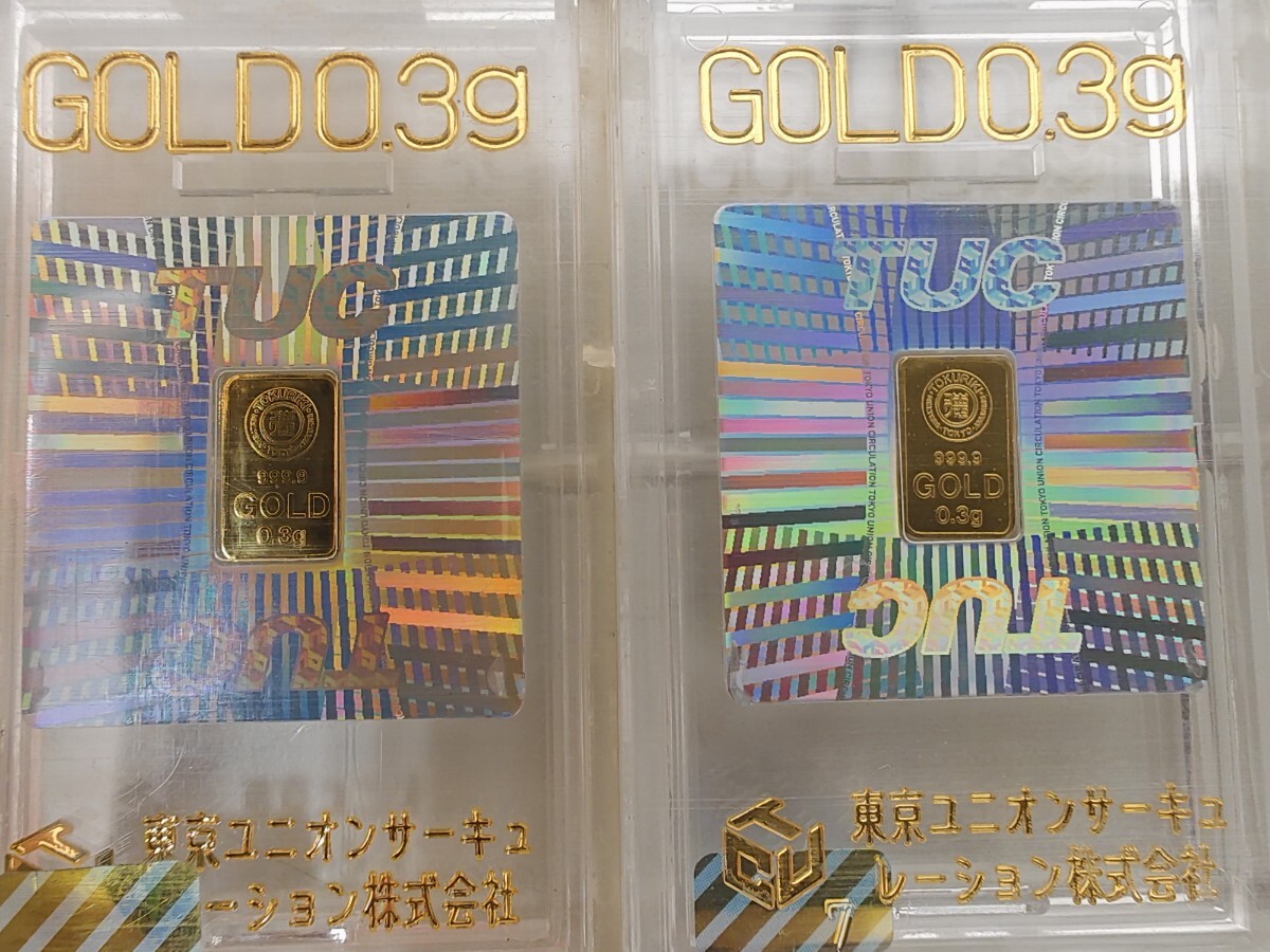 Yahoo!オークション - TUC 特殊景品 純金 GOLD 0.3g 徳力 2個 東京ユニ...