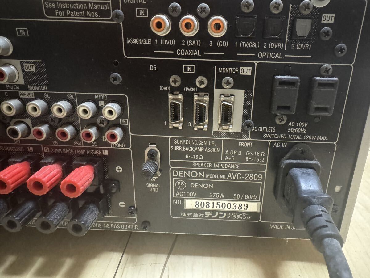 Yahoo!オークション - DENON デノン AVサラウンドアンプ AVC-2809