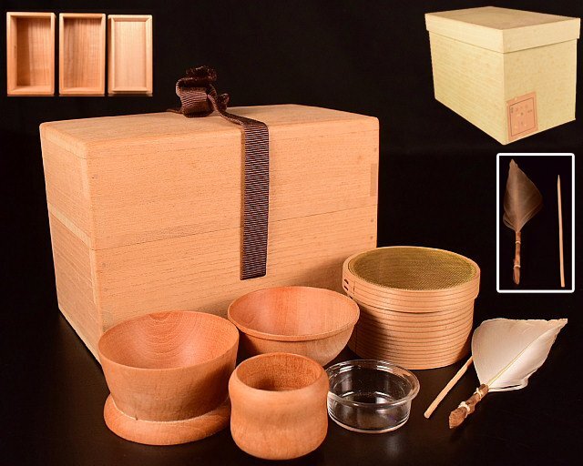 Yahoo!オークション - Y226 【泉美】茶掃箱セット 木箱 煎茶道具 茶道...