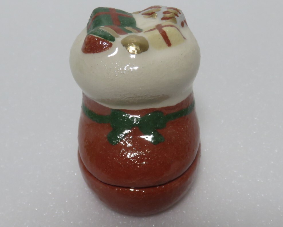 【樂淘letao】日本代購代標第一品牌－＜茶道具さくら＞クリスマスブーツ香合 楽入窯 ※紙箱 「送料：全国一律972円・複数個口発送でも972円」