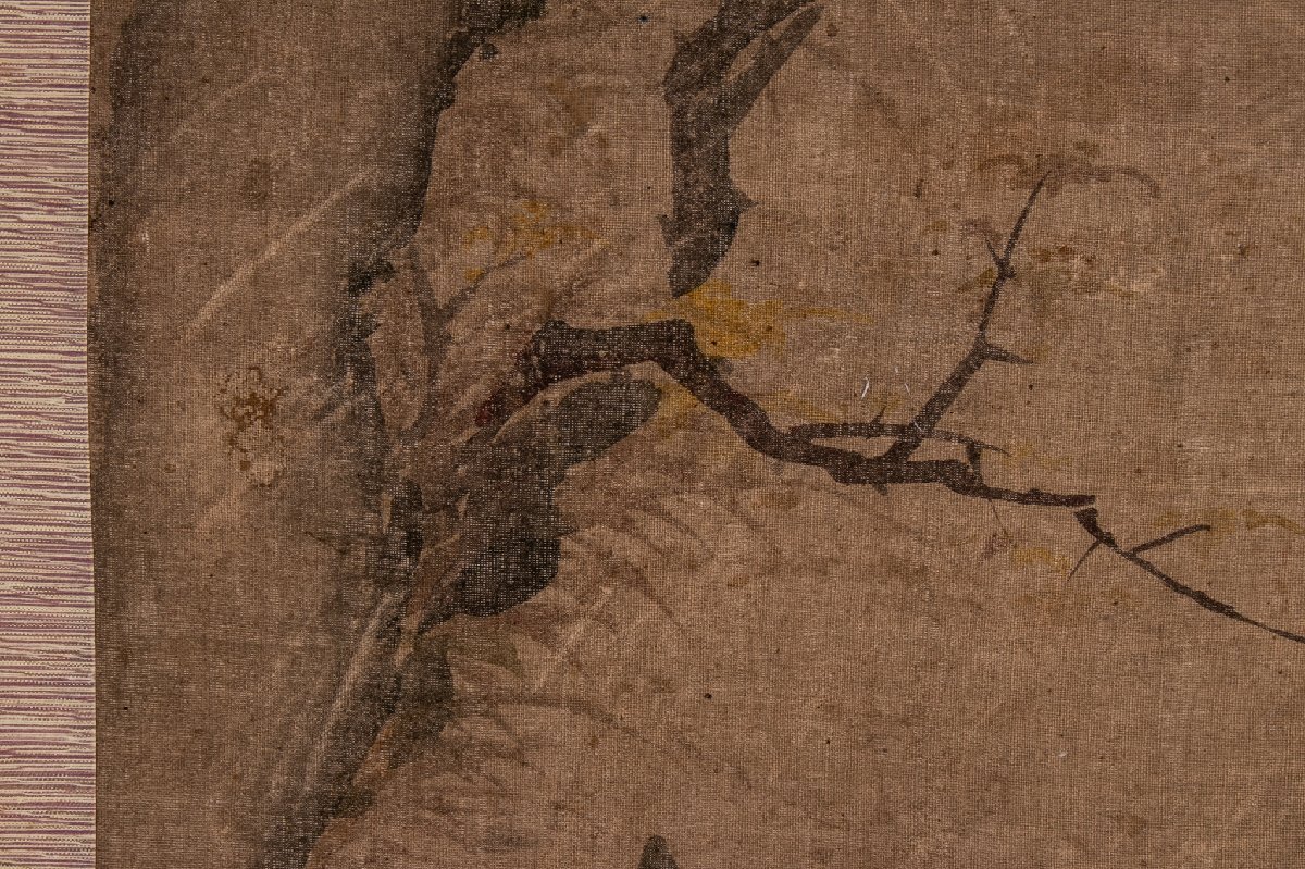 【樂淘letao】日本代購代標第一品牌－【うつわ】 古美術 朝鮮民画 鹿図 絹本 古画 無落款 李朝 韓国 掛け軸 F053M 古玩 絵画 ギャラリー