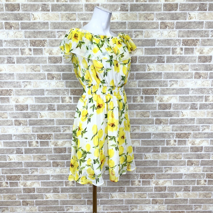 Yahoo!オークション - 1円 ドレス Newlyme ワンピース LL 黄系 カラー...