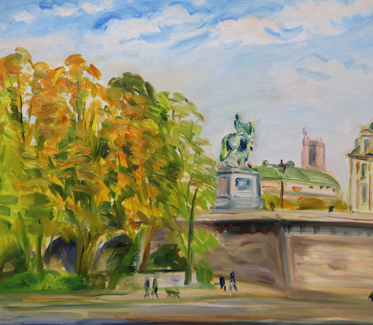 Yahoo!オークション - 真作保証 大久保泰20号パリのポンヌフ橋 名鑑...