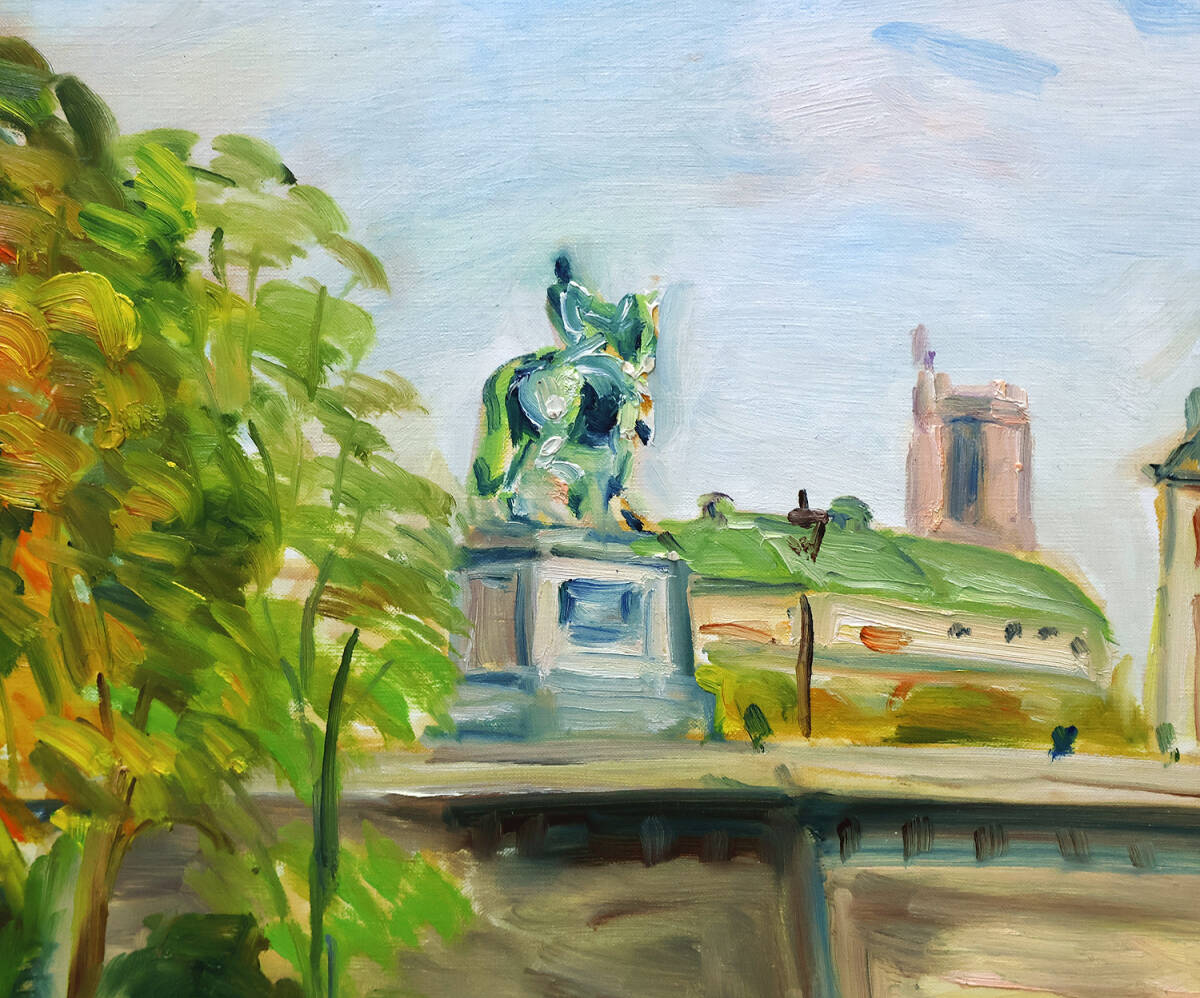 Yahoo!オークション - 真作保証 大久保泰20号パリのポンヌフ橋 名鑑...