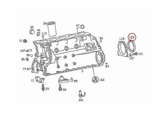 クランクシール シャフトオイルシール リア ミディアムクラス W124 230E 230TE M102 M103 M104 M111 OM603 メルセデス ベンツ(エンジン部品)｜売買された ...