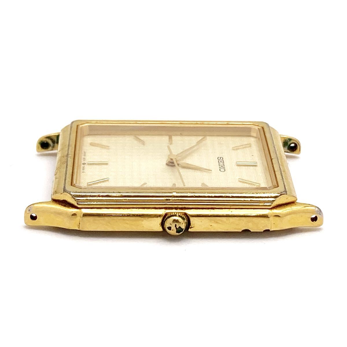 Yahoo!オークション - SEIKO 5E31-5A10 ゴールド文字盤 メンズ クオー...