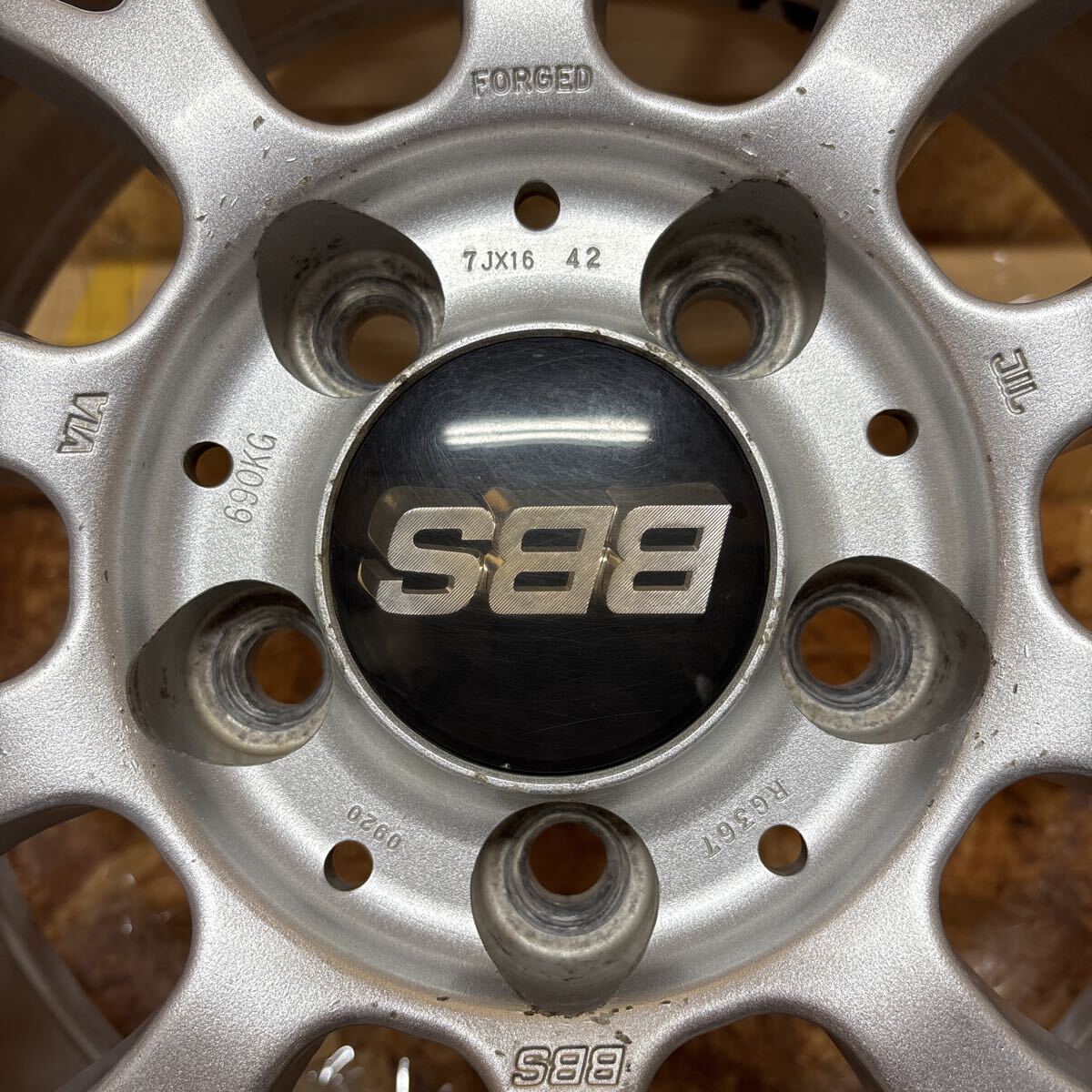 Yahoo!オークション - 希少 BBS 鍛造 RG367 16×7J+42 114.3/5穴 シビ...