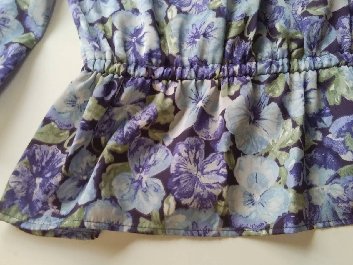 Yahoo!オークション - Ketty トップス ブラウス 花柄 すみれ L