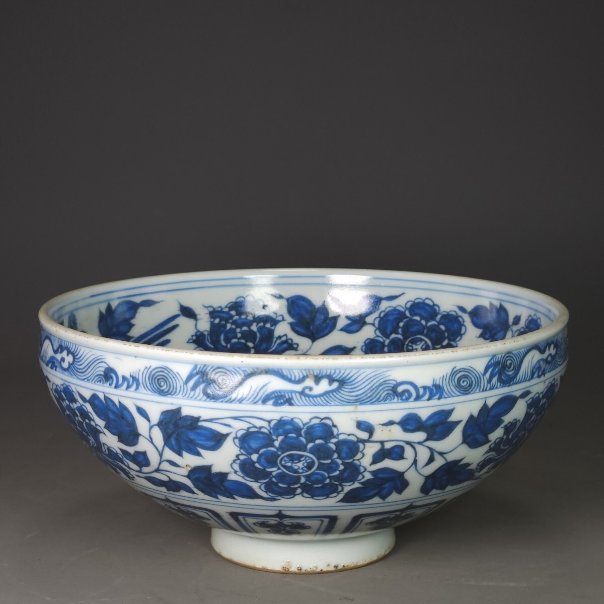 【樂淘letao】日本代購代標第一品牌－【積古】中国古美術 元時代 青花 茶碗 古玩 骨董 美術品 骨董品 時代物 古美術 唐物 当時物 置物 口径18.5cm 高さ 9cm wx6