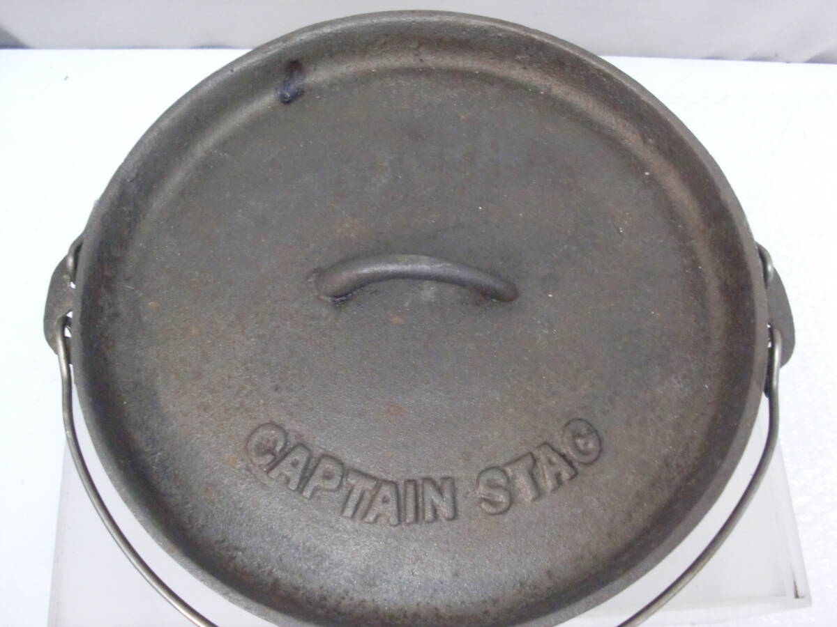 Yahoo!オークション - 627)鋳鉄製ダッチオーブン・キャプテンスタッグ...