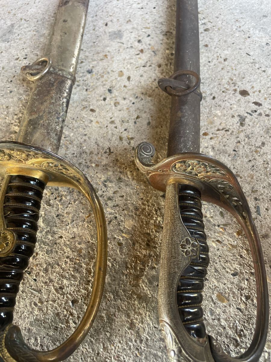 Yahoo!オークション - 旧日本軍 サーベル 軍刀 武具 指揮刀 当時物 2本...