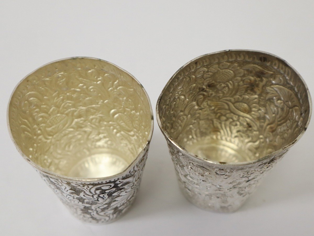 Yahoo!オークション - 925 刻印 シルバー 製 ゴブレット カップ 2点 変...
