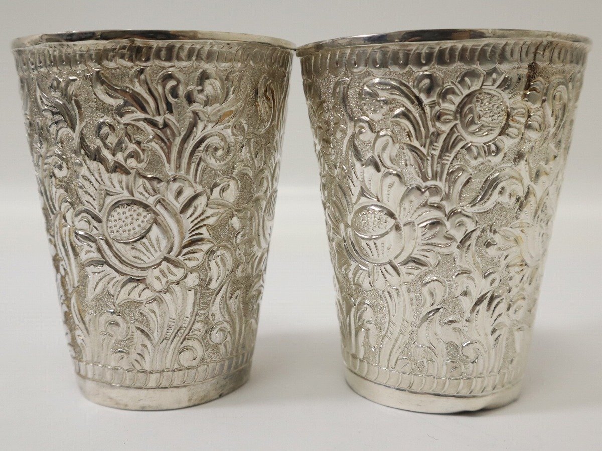 Yahoo!オークション - 925 刻印 シルバー 製 ゴブレット カップ 2点 変...