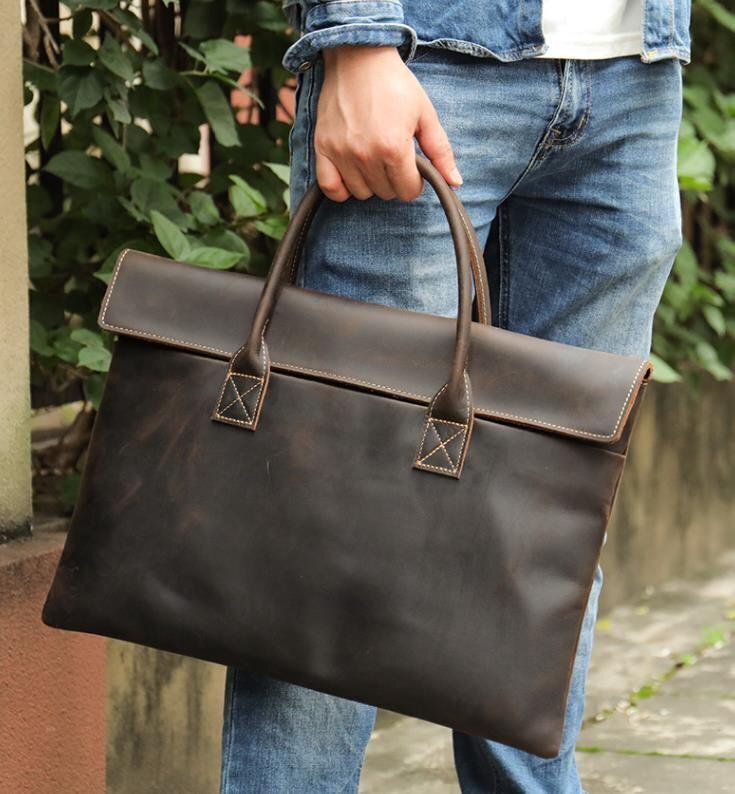 Yahoo!オークション - 美品 高級本革 厚手牛革 メンズバッグ ブリーフ...