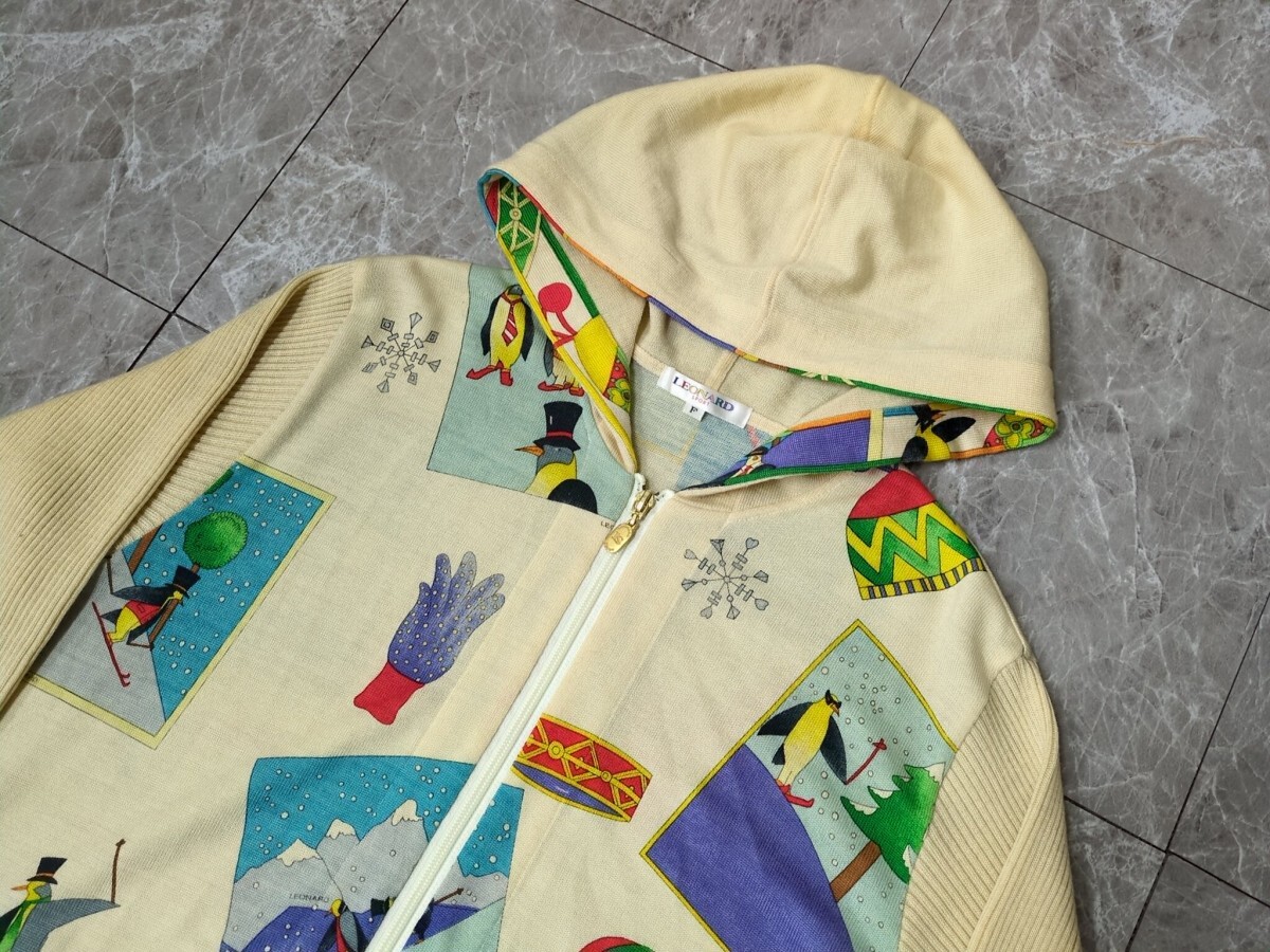 Yahoo!オークション - 5．LEONARD レオナール 日本製 総柄 フルジップ ...