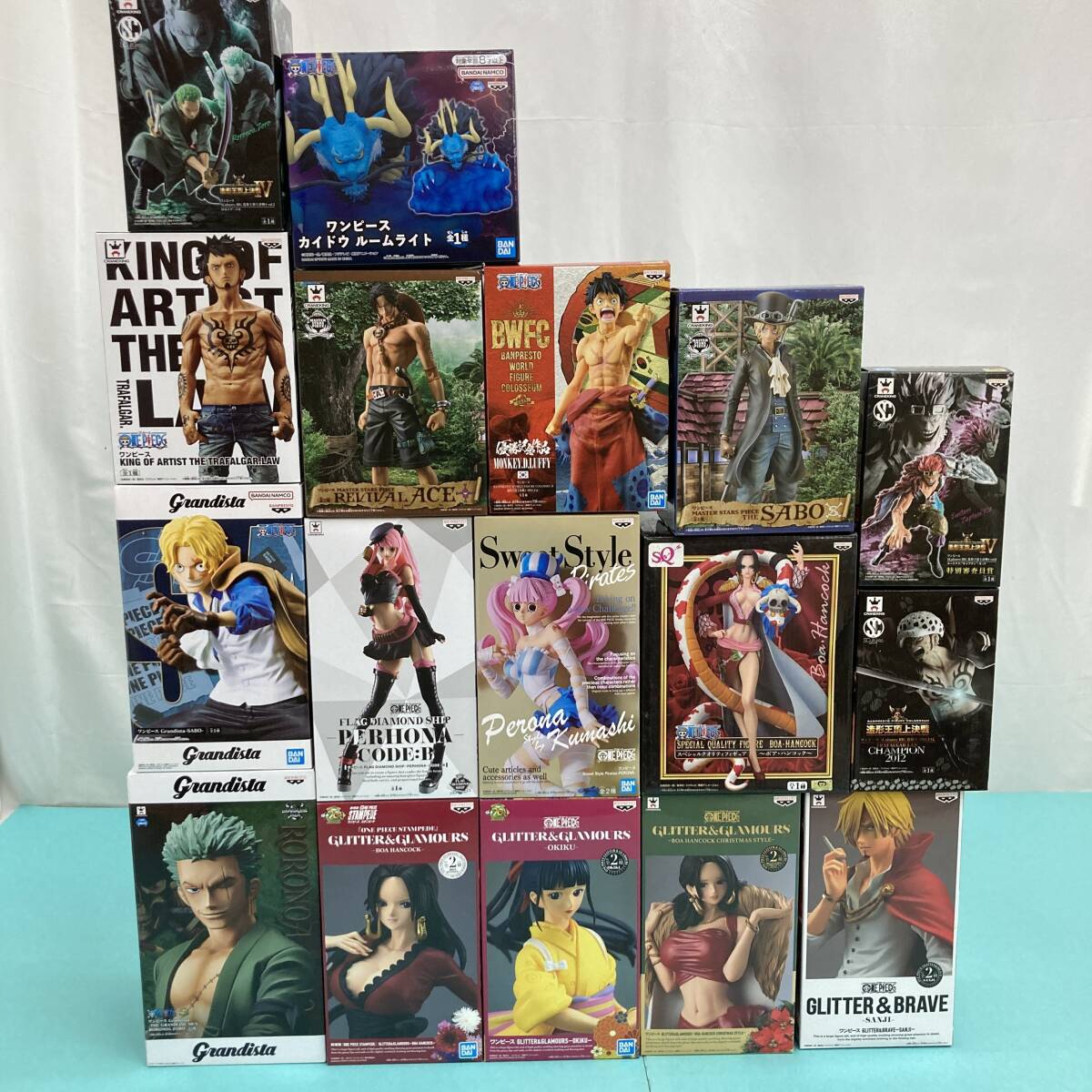 【樂淘letao】日本代購代標第一品牌－03w22508 ワンピース プライズフィギュア 17点まとめ ゾロ/カイドウ/ロー/エース/ルフィ/サボ/ペローナ/ロビン/サンジ