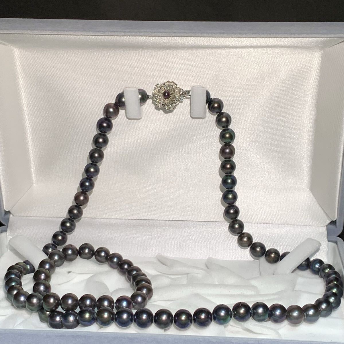 Yahoo!オークション - 【美品】アコヤ あこや パール ロング ネックレ...