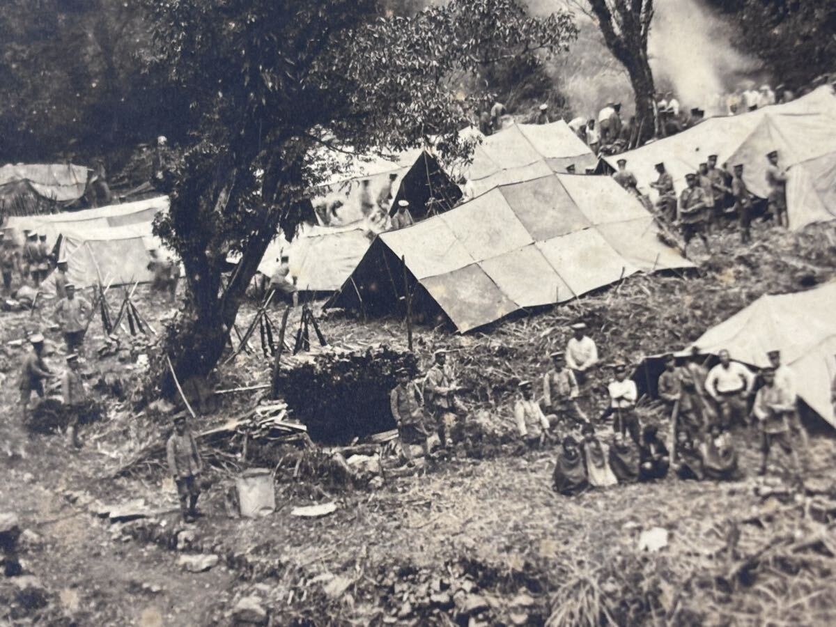 【樂淘letao】日本代購代標第一品牌－大正期 台湾守備隊 台湾駐屯軍 関連写真 「 台湾第歩兵第一連隊 演習 野営 」古写真 台湾総督府 旧日本軍 帝国陸軍 軍隊 日本軍