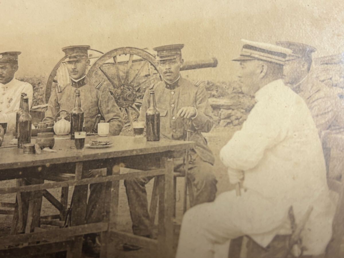 【樂淘letao】日本代購代標第一品牌－珍品 大正期 台湾守備隊 台湾駐屯軍 関連写真 「 台湾 ガオガン蕃地 バロン山 砲陣地 会合写真 」台湾歩兵第一連隊 古写真 台湾総督府