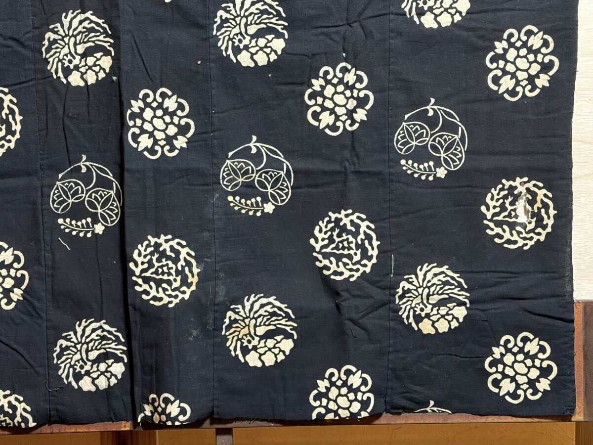Yahoo!オークション - 【古布】藍染 5幅 襤褸 壊古 ボロ 継ぎ接ぎ ツギ...