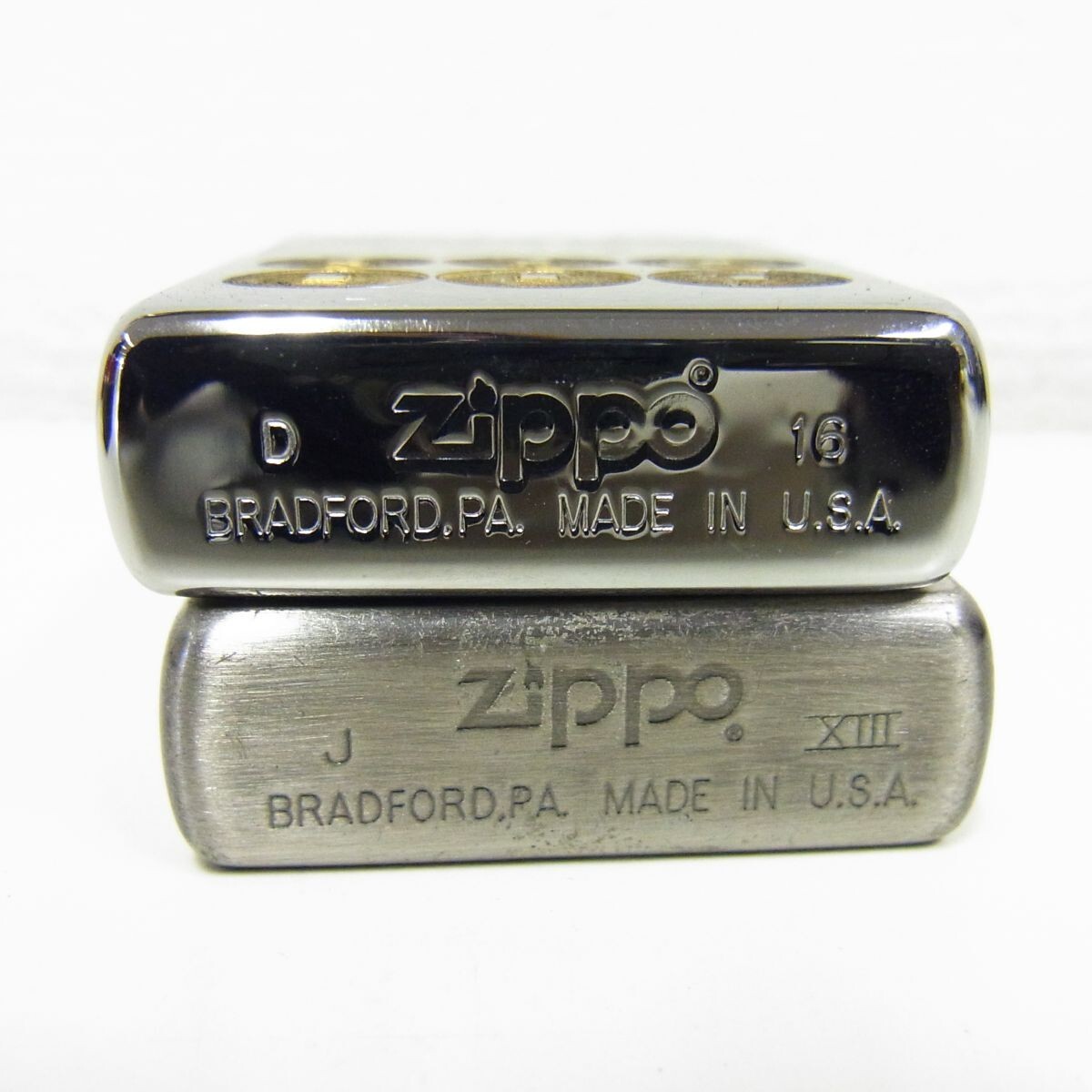 Yahoo!オークション - B3452-Y25-6550 Zipoo ジッポー ライター シルバ...