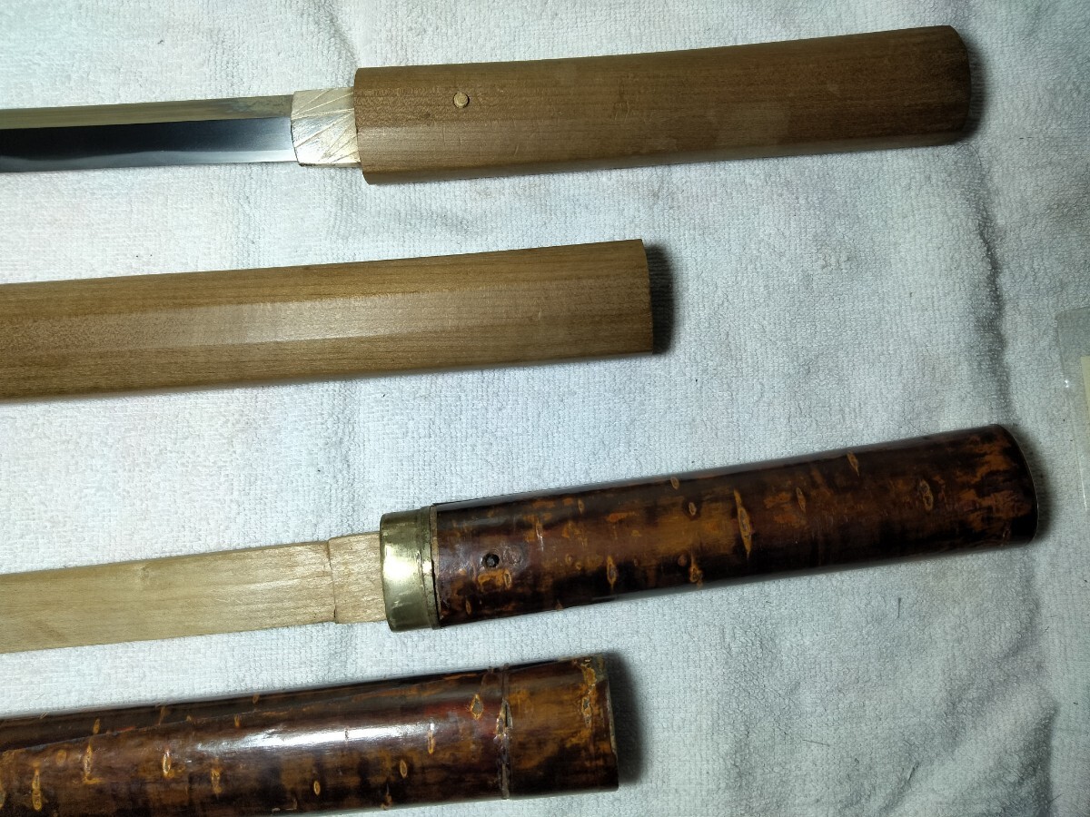 Yahoo!オークション - 古い仕込み杖 拵え 白鞘付き 研ぎ上がり 登録証...