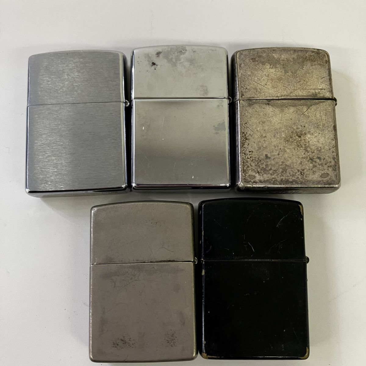 Yahoo!オークション - B026- Zippo ジッポ まとめ売り 5点セット ブラ...