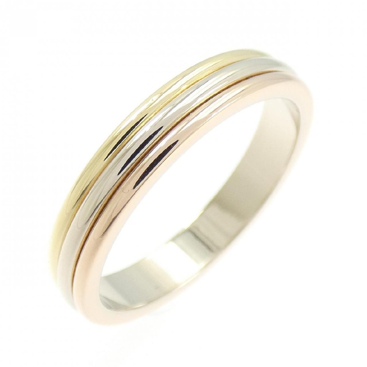 Yahoo!オークション - カルティエ スリーゴールドウェディング リング