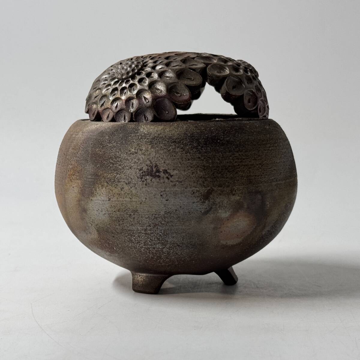 Yahoo!オークション - 【20006Q】備前焼 岡本徹正造 てつ銘 銘印在 掻...