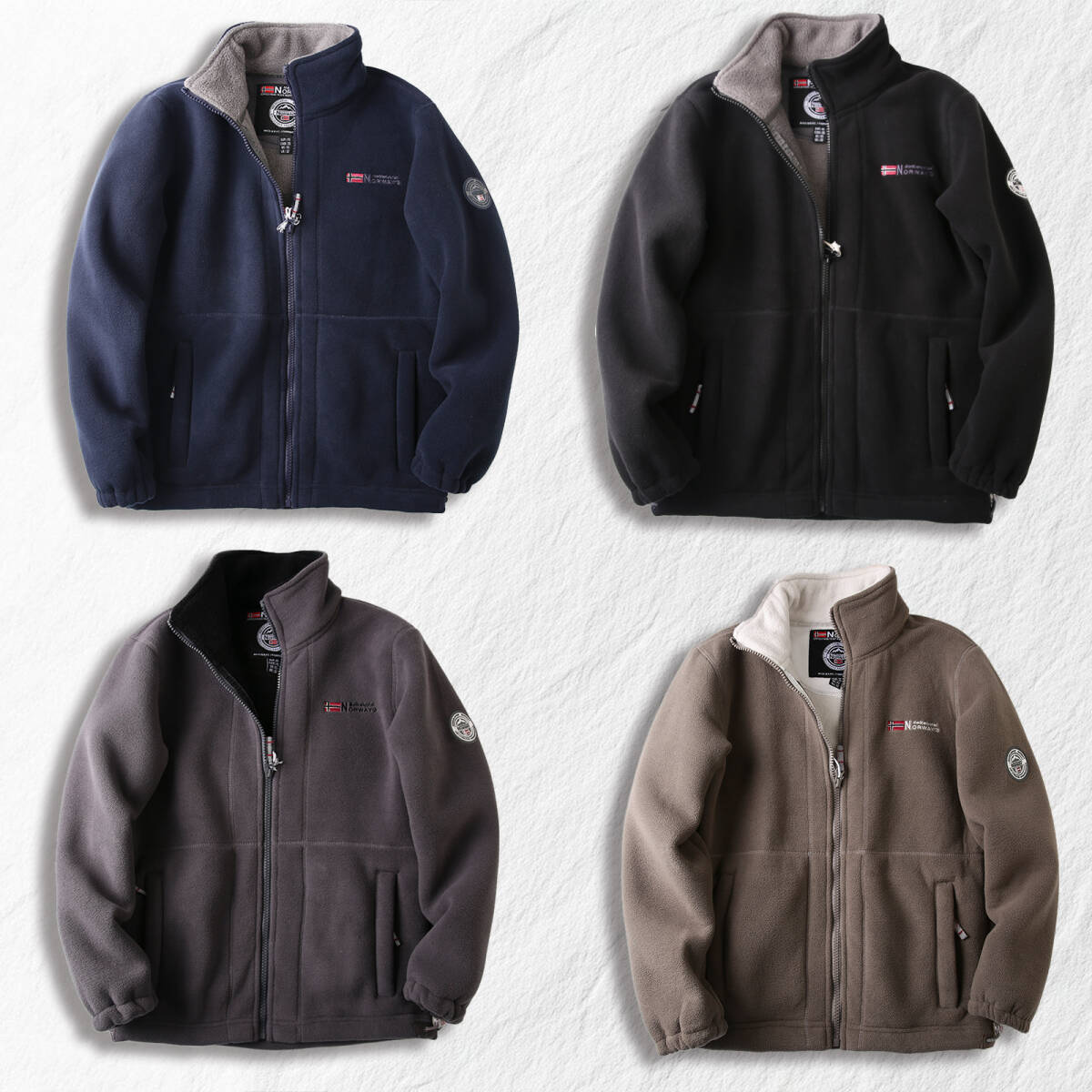 Yahoo!オークション - C06-M 紺色 新品 フリース ジャケット デザイナ...