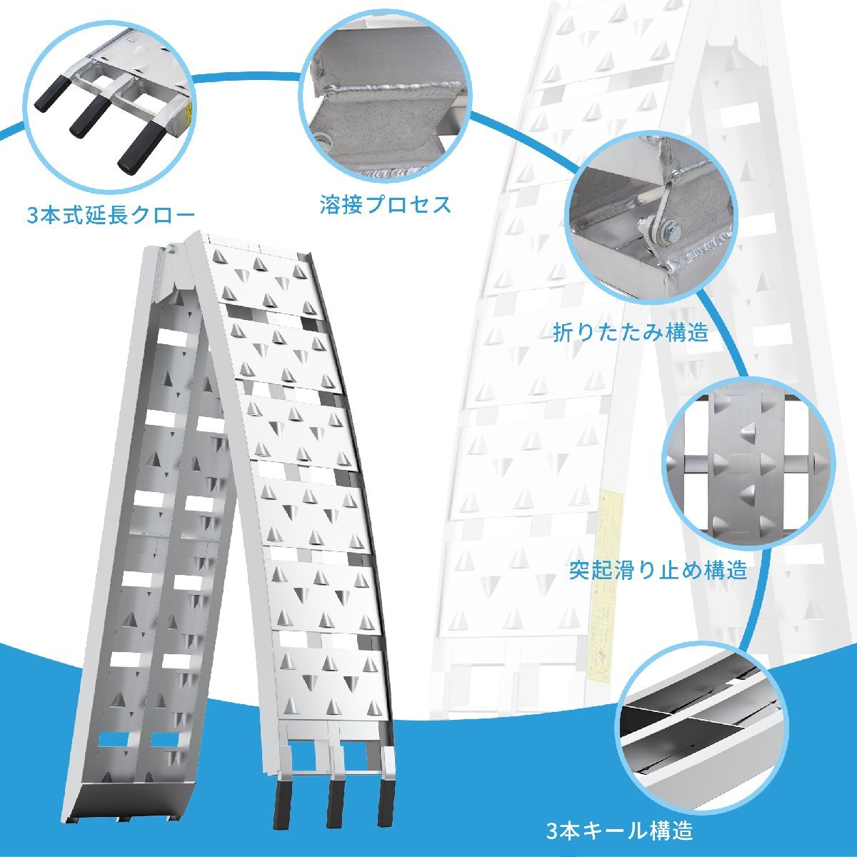 Yahoo!オークション - 【国内発送】アルミブリッジ 自転車バイク農機具...