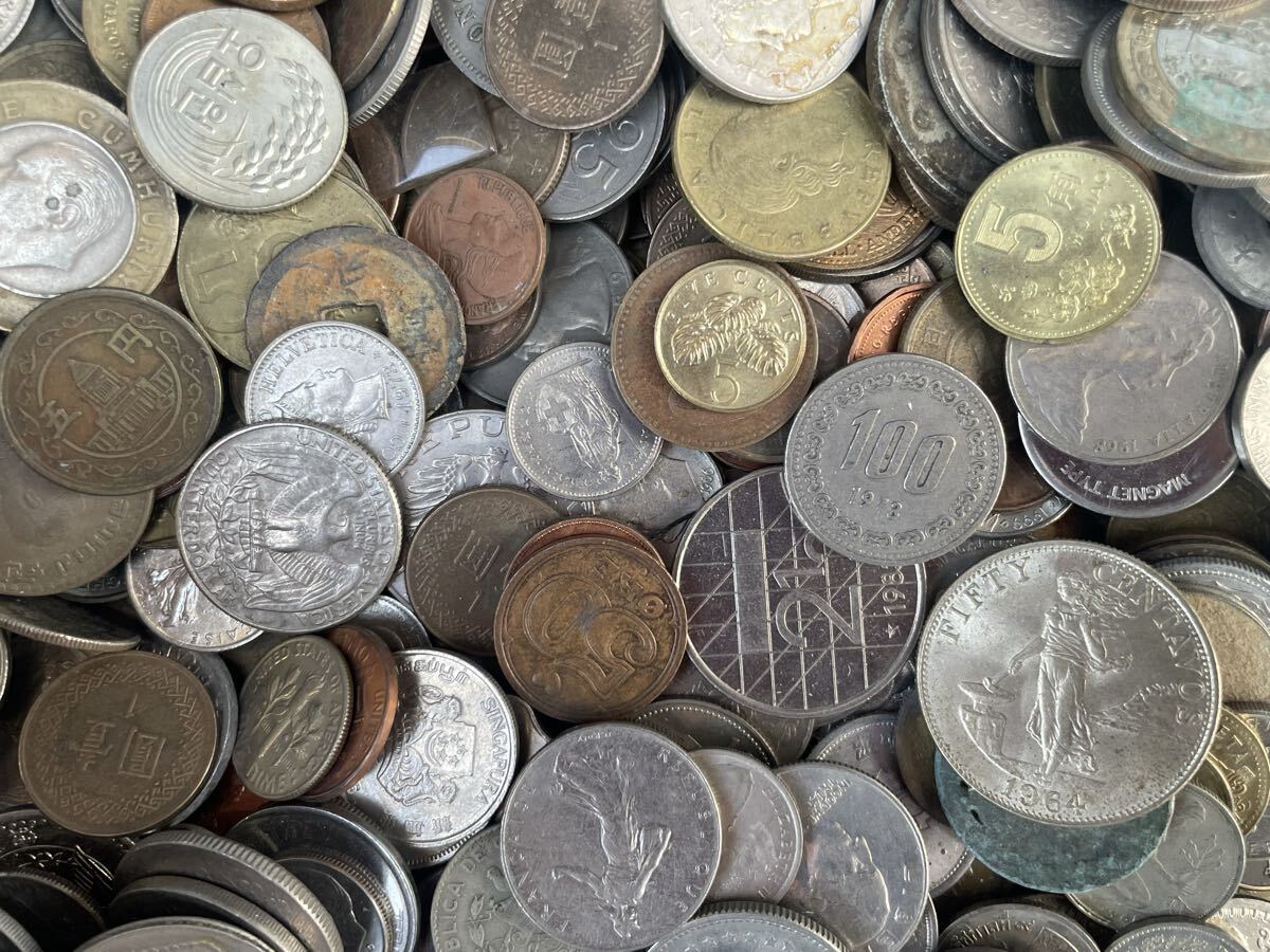 Yahoo!オークション - 【7.9kg 大量まとめて】外国コイン まとめ売り ...