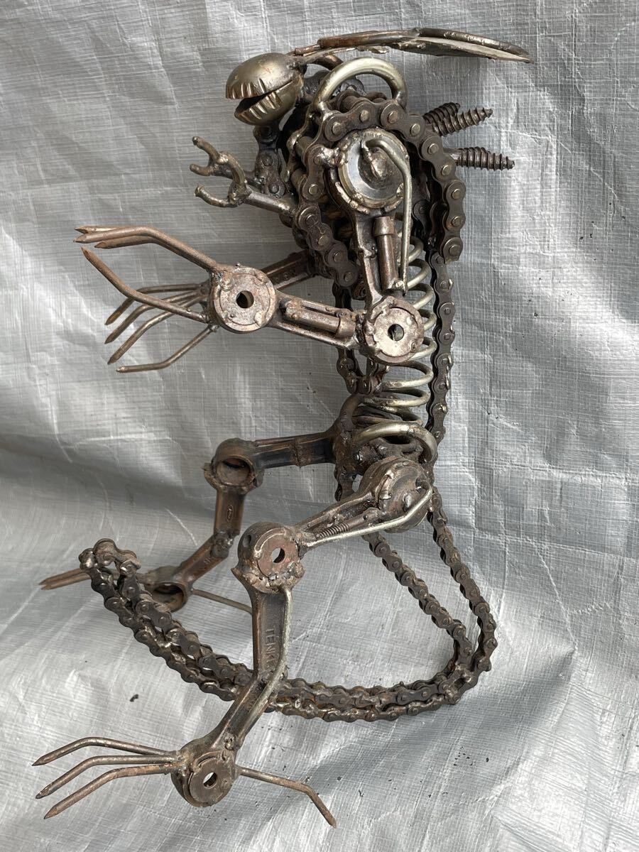 Yahoo!オークション - 【重量2.2kg】金属アート 彫刻 オブジェ チェー...