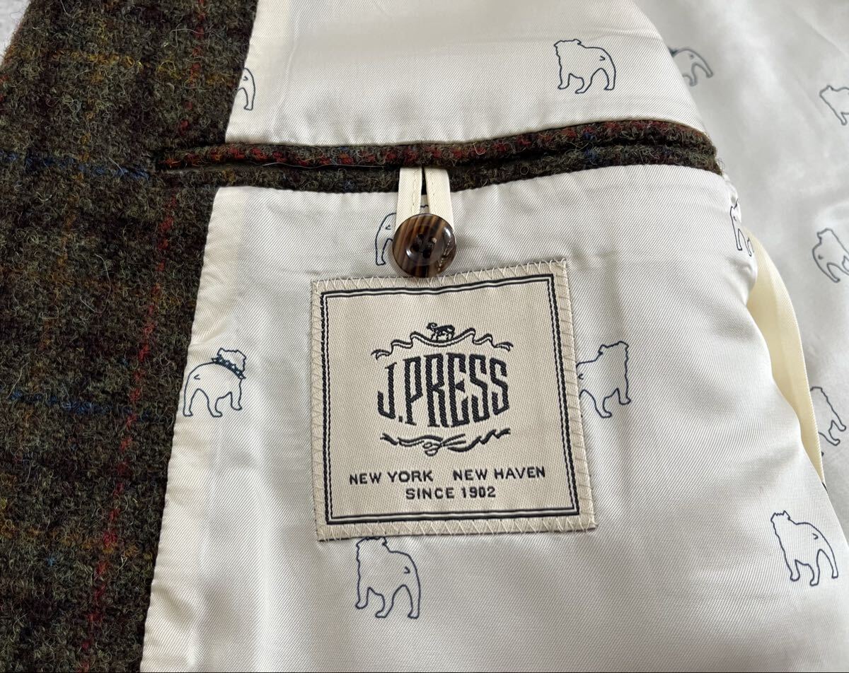 Yahoo!オークション - Jプレス【英】ハリスツイード ウール チェック 2...