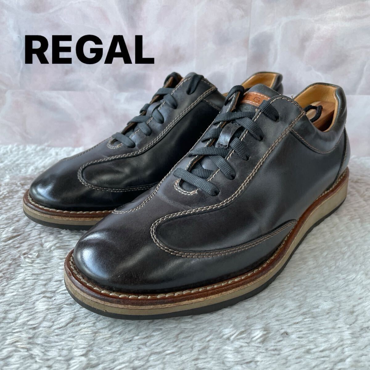 Yahoo!オークション - REGAL リーガル レザーシューズ ダークブラウン ...